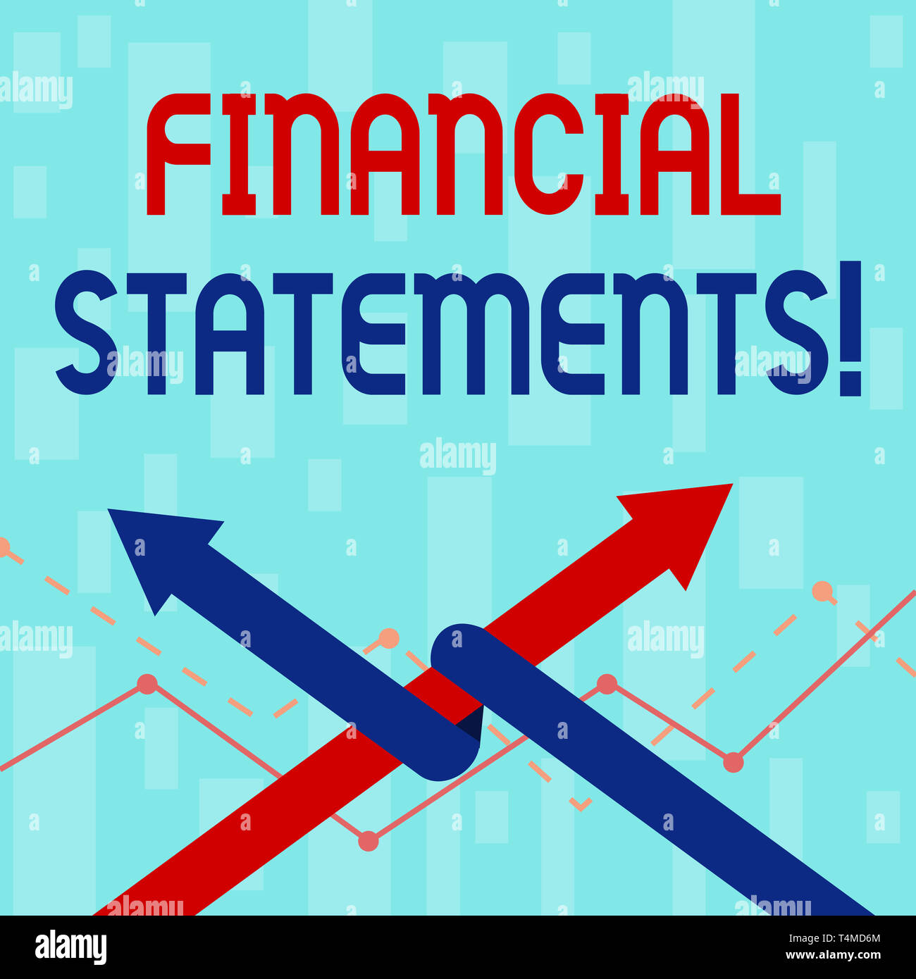 Writing note showing Financial Statements. Business concept for the ...