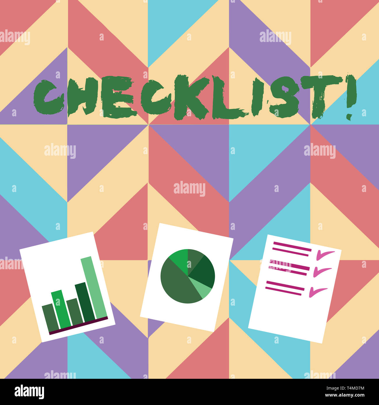Text sign showing Checklist. Business photo showcasing list items ...