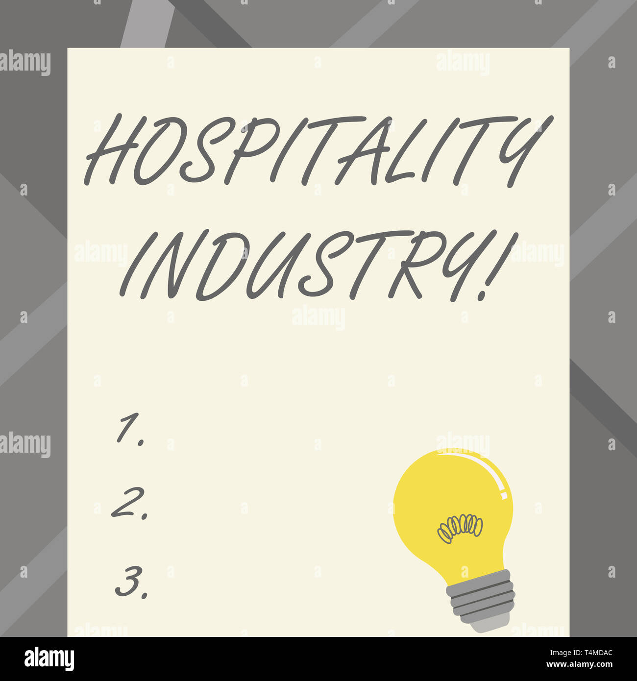 Word writing text Hospitality Industry. Business photo showcasing focus ...
