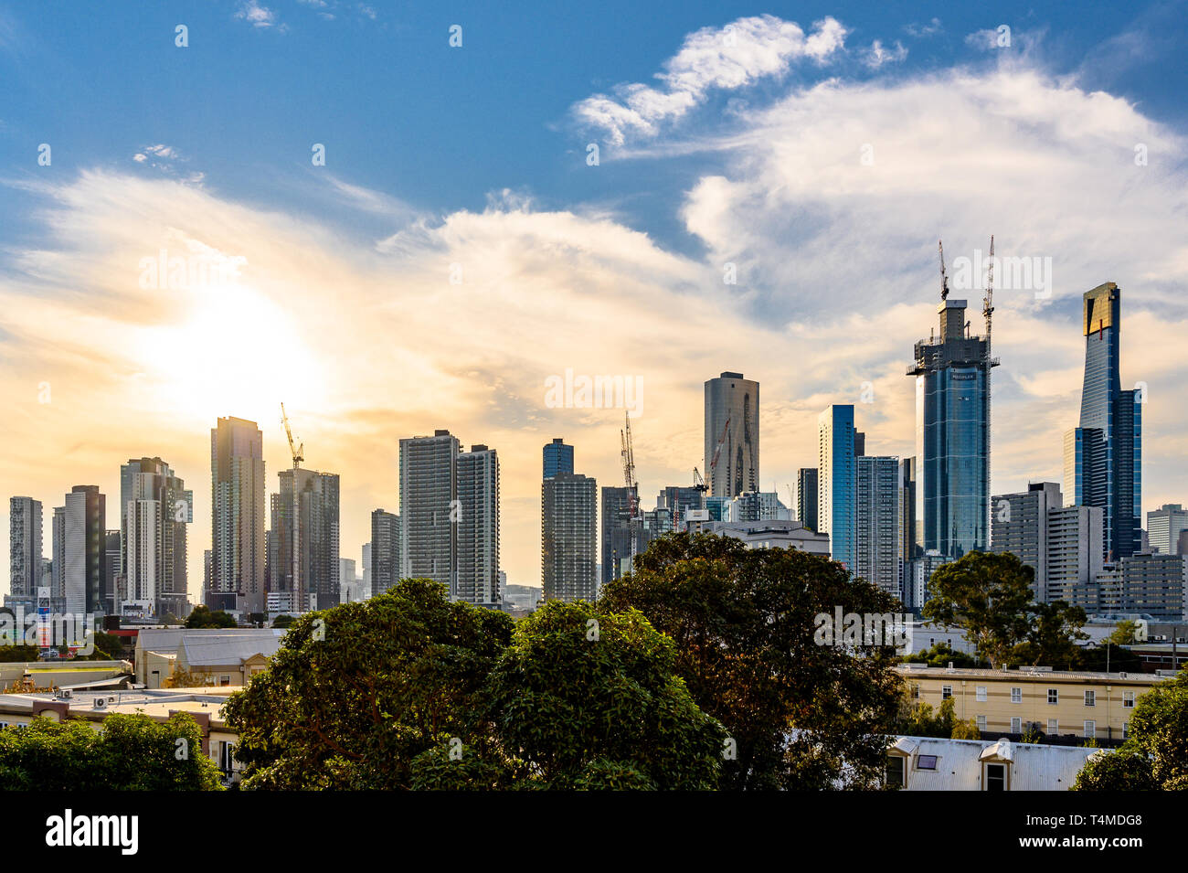 Melbourne City Skyline Stock Photo - Alamy
