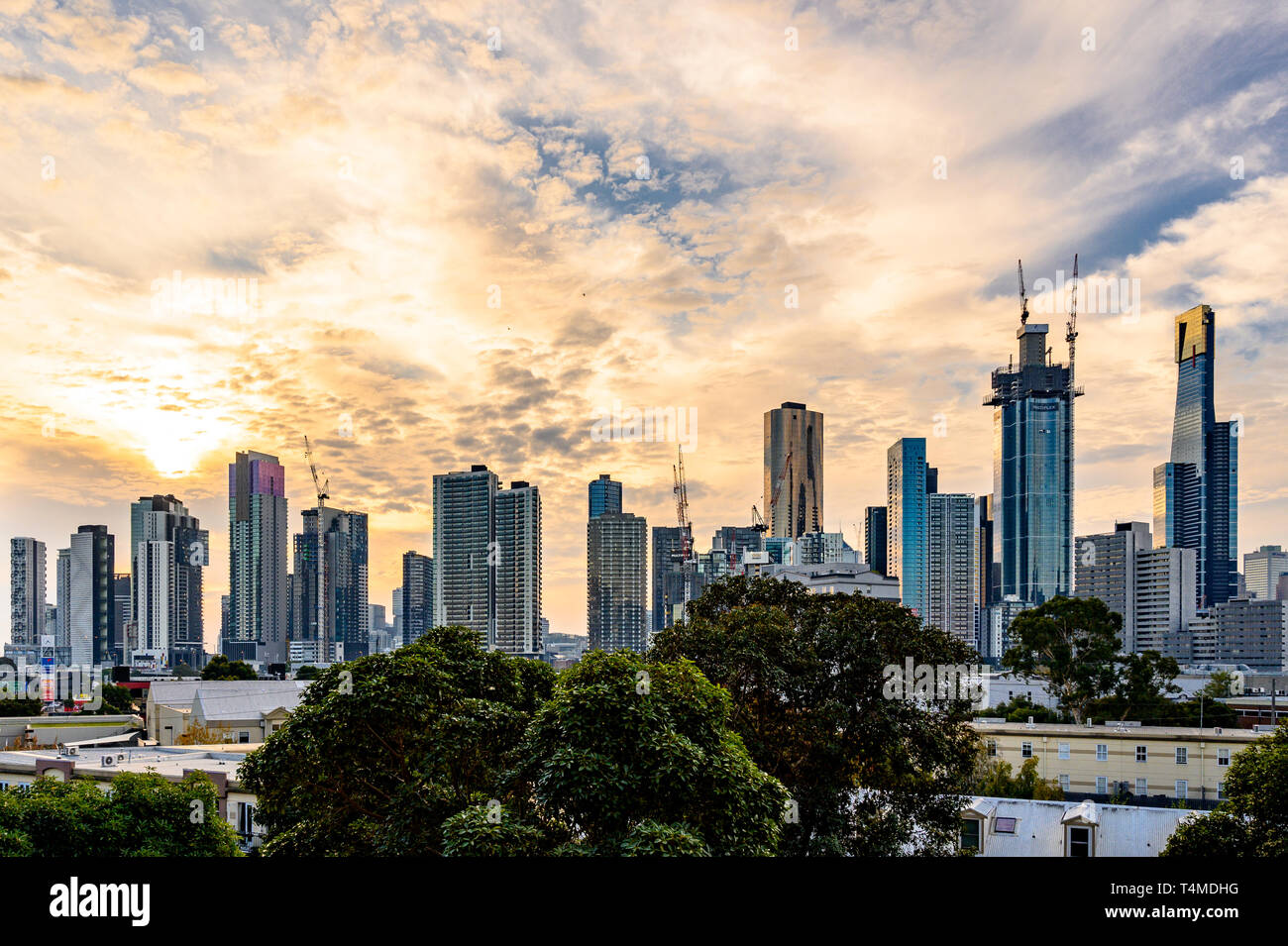 Melbourne City Skyline Stock Photo - Alamy