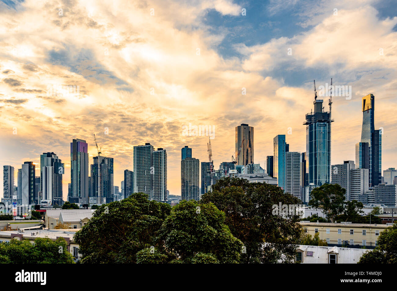 Melbourne City Skyline Stock Photo - Alamy