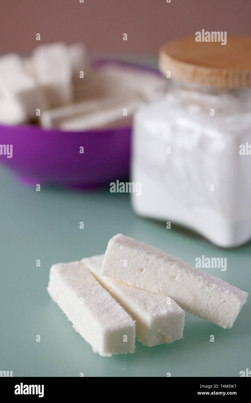 Closeup homemade white marshmallow hi-res stock photography and images ...