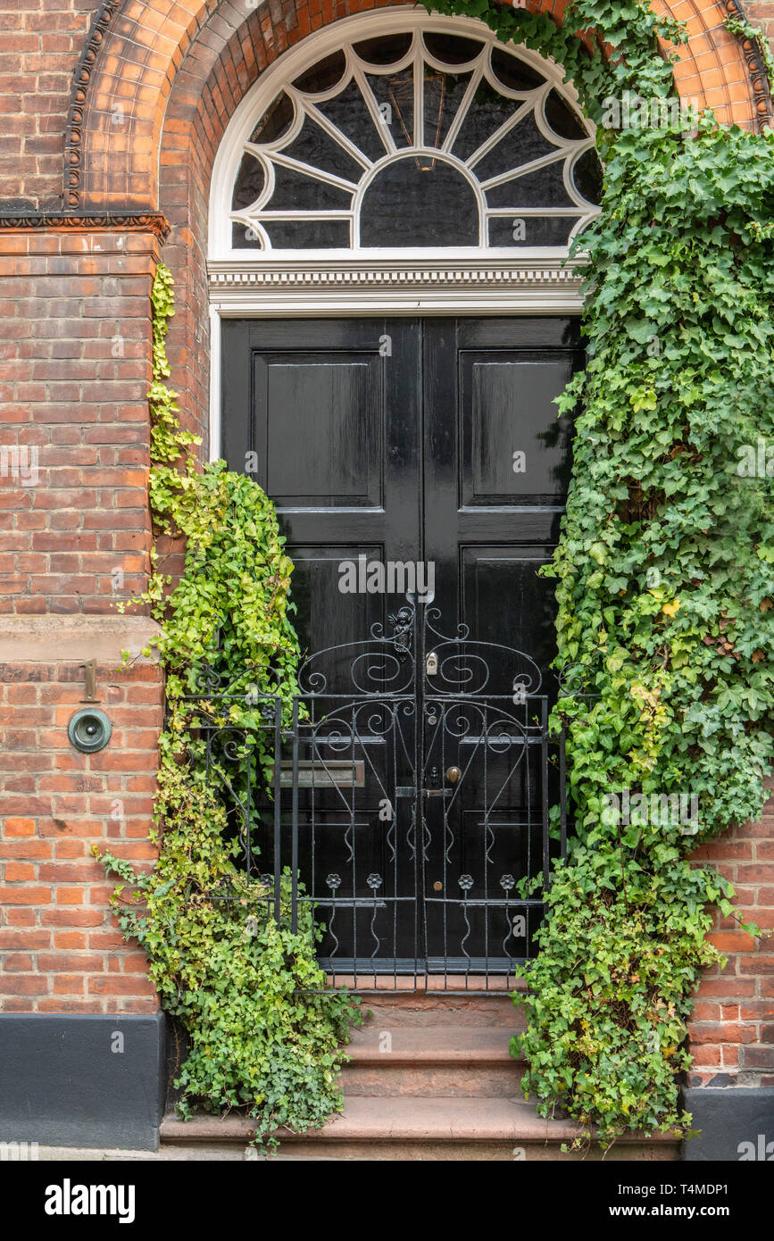 Ivy covered Front door Bury St Edmunds Stock Photo - Alamy