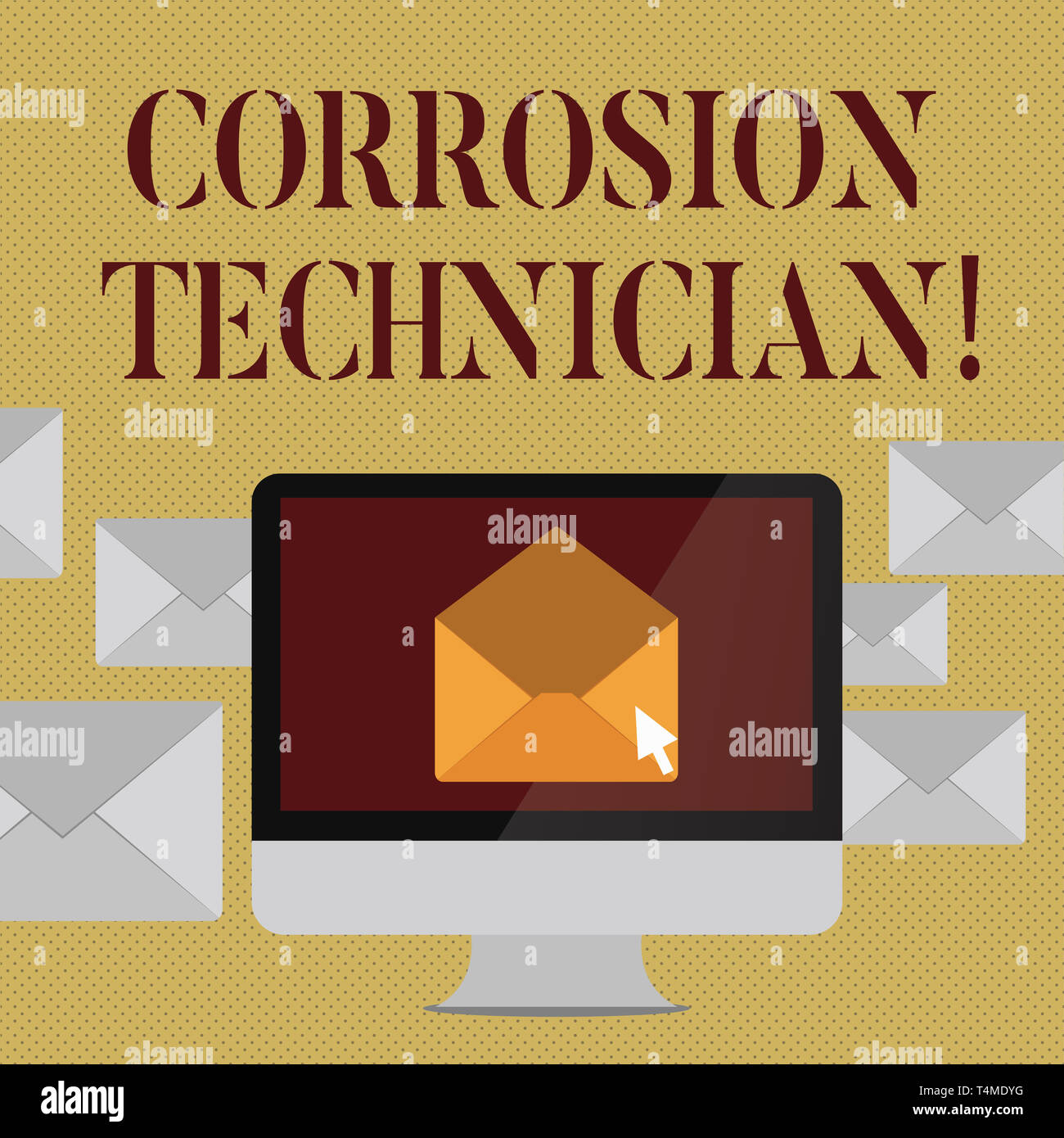 Writing note showing Corrosion Technician. Business concept for ...