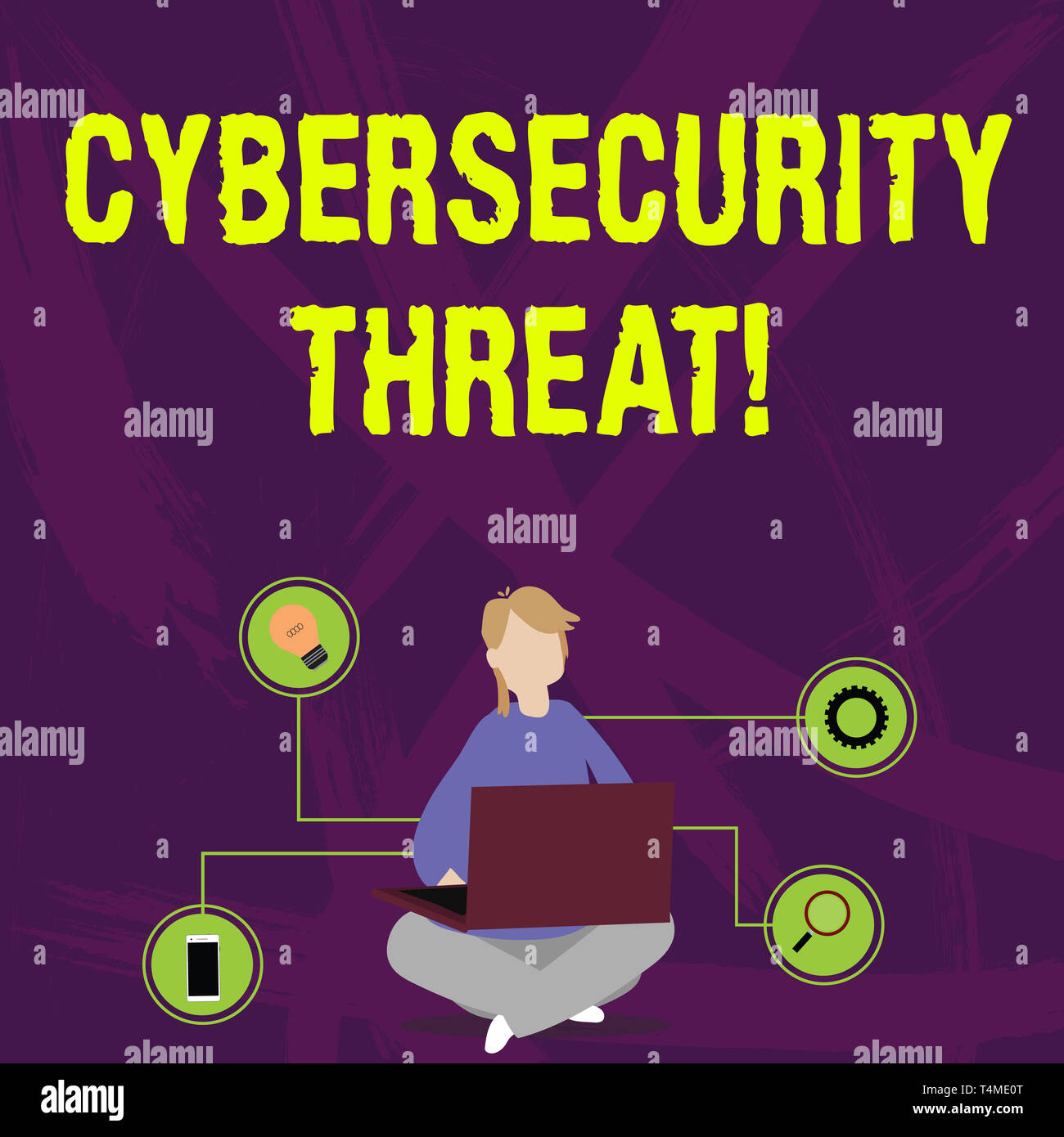 Writing note showing Cybersecurity Threat. Business concept for ...