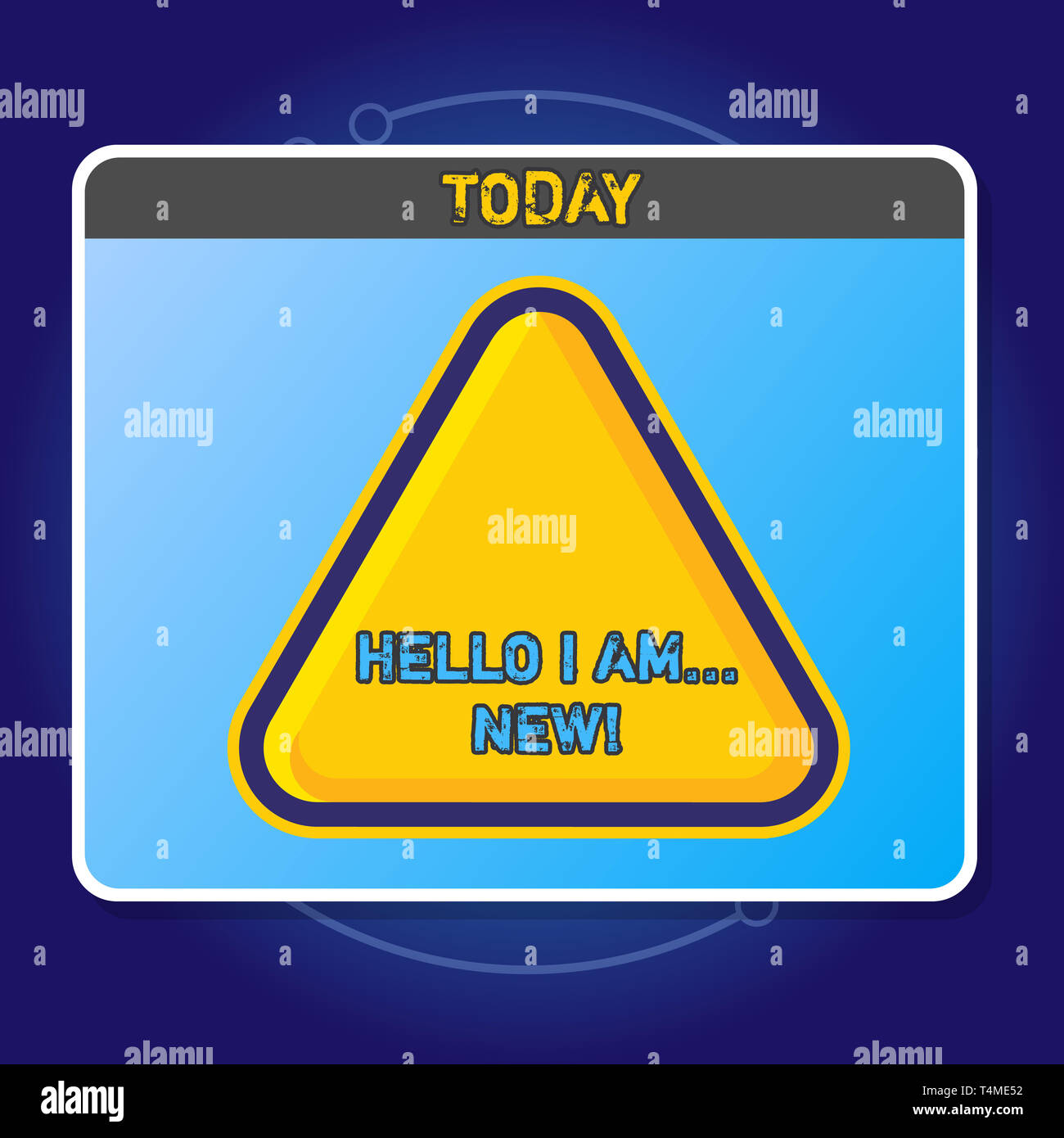 Conceptual hand writing showing Hello I Am New. Concept meaning used as ...
