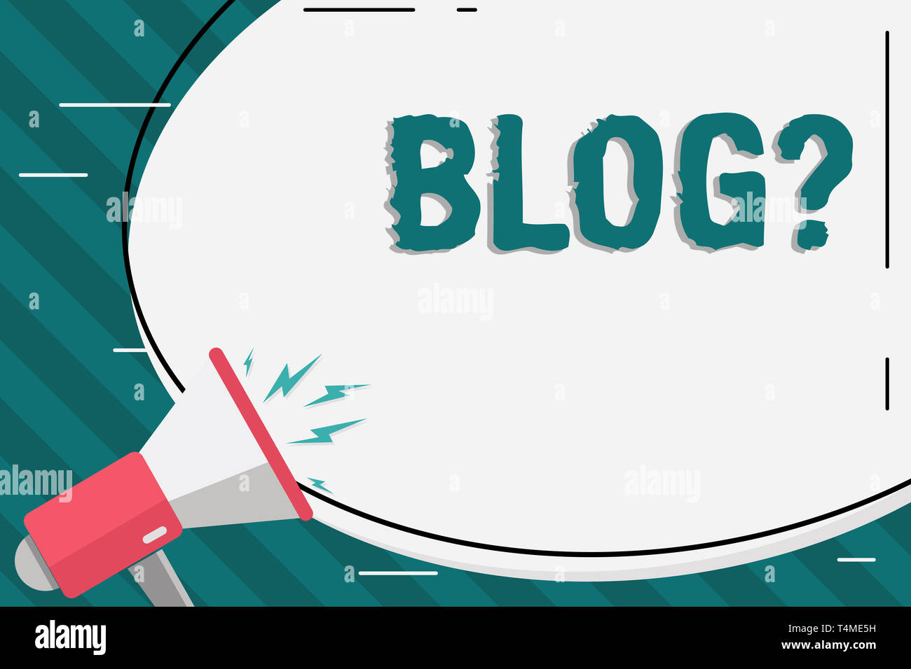 Writing note showing Blogquestion. Business concept for regularly updated website web page run ...