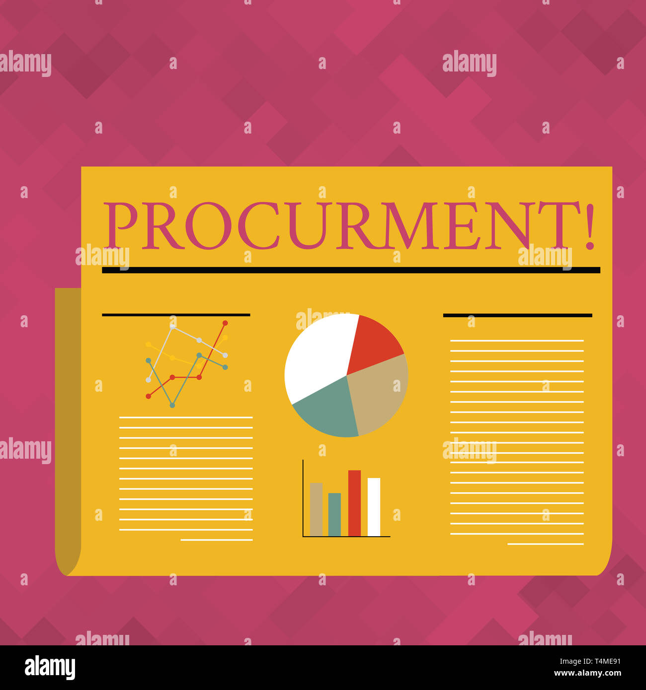 Text sign showing Procurment. Business photo text action of acquiring ...