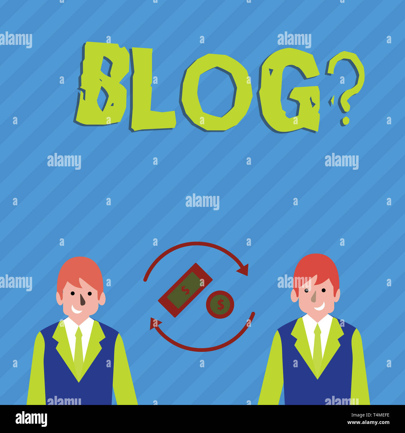 Writing note showing Blogquestion. Business concept for regularly updated website web page run ...