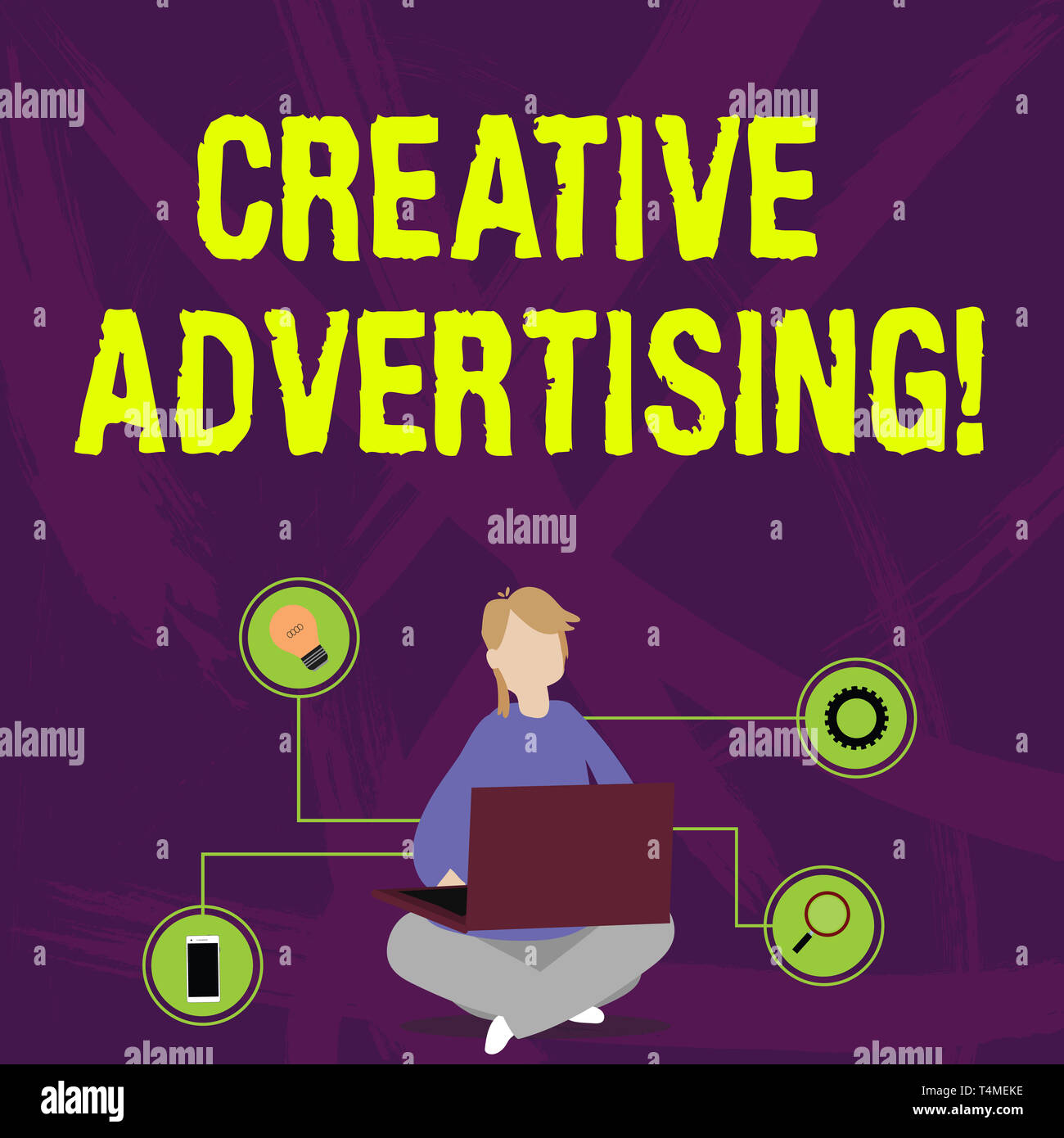 Writing note showing Creative Advertising. Business concept for ...