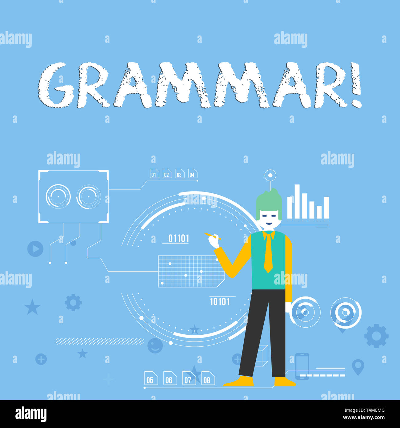 English grammar chart hi-res stock photography and images - Alamy