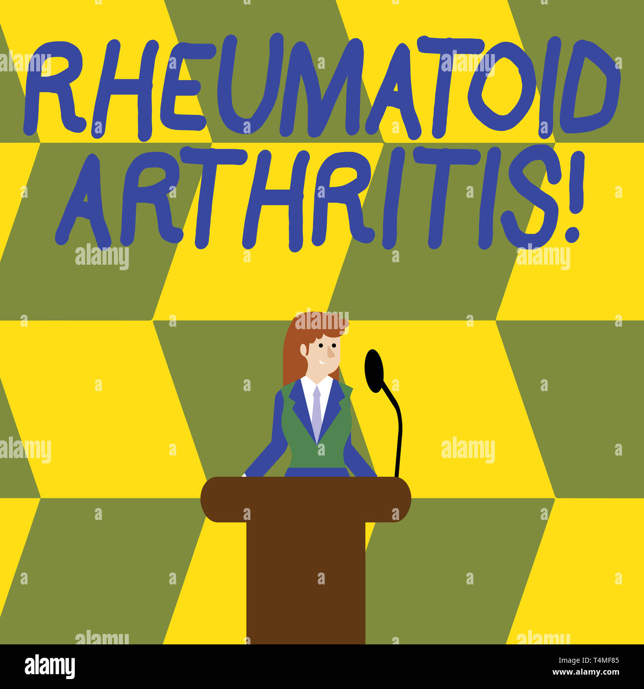 Writing note showing Rheumatoid Arthritis. Business concept for chronic ...