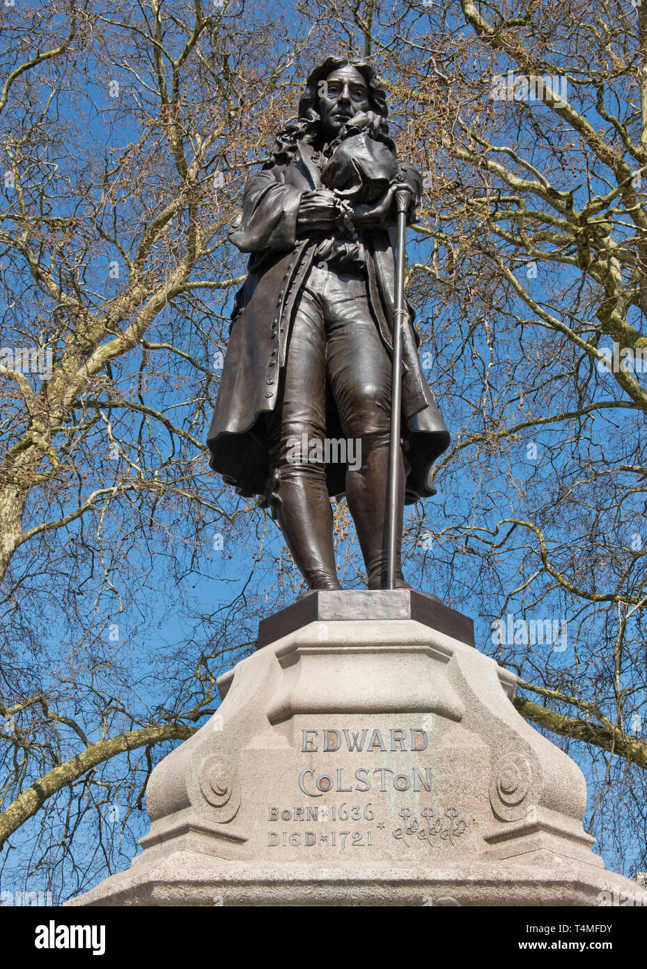 Slaver Edward Colston's statue on the centre, Bristol, UK Stock Photo ...