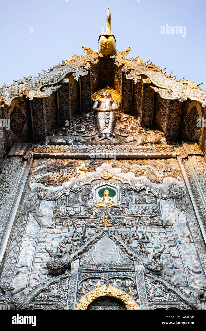 Silver temple in chiang mai hi-res stock photography and images - Alamy