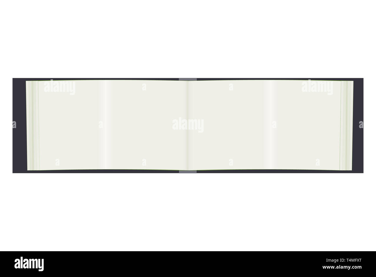 Album mock up with landscape horizontal orientation. Realistic paper ...