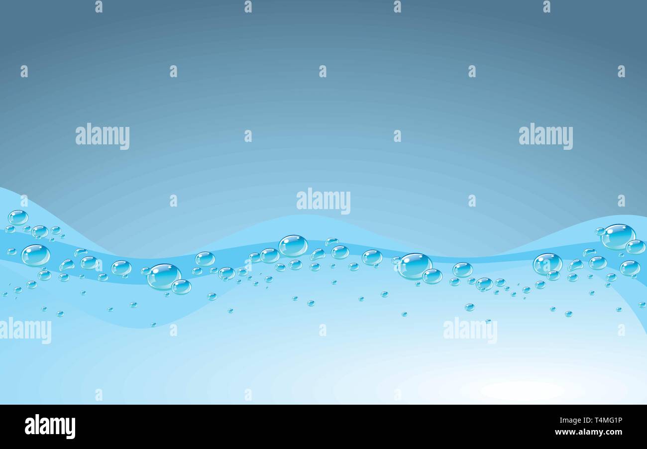 Blue water wave, vector illustration Stock Vector Image & Art - Alamy