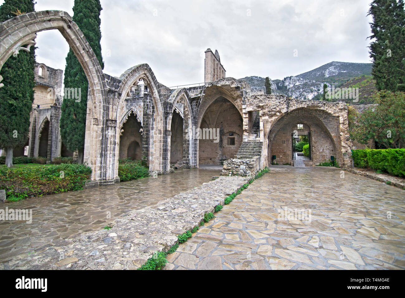 Bellapais Abbey in Northern occupied Cyprus - Bellapais monastery Stock ...