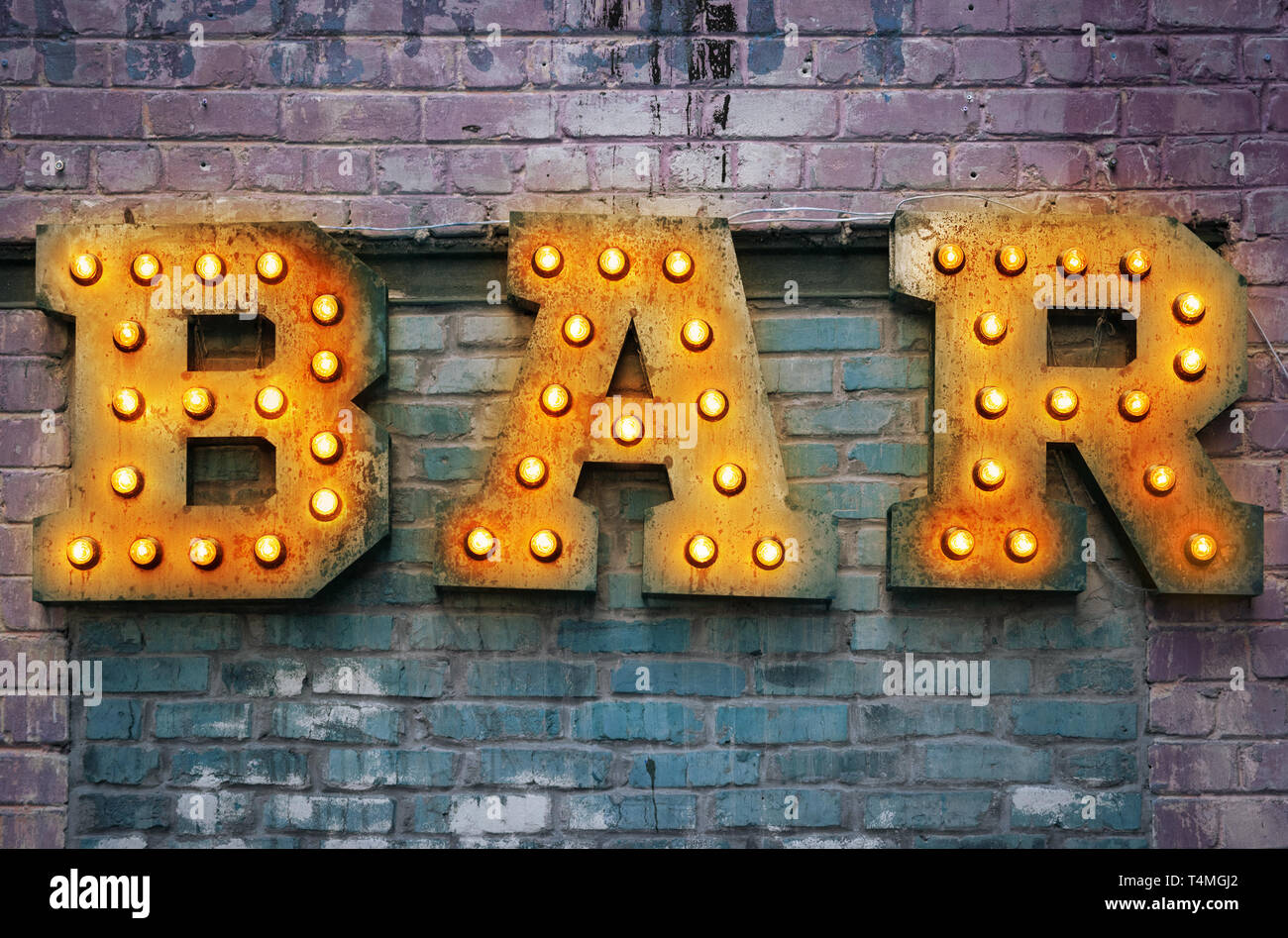 Bar signboard hi-res stock photography and images - Alamy