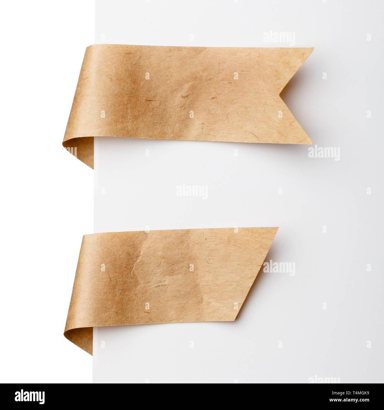 Paper bookmark ribbons Stock Photo - Alamy