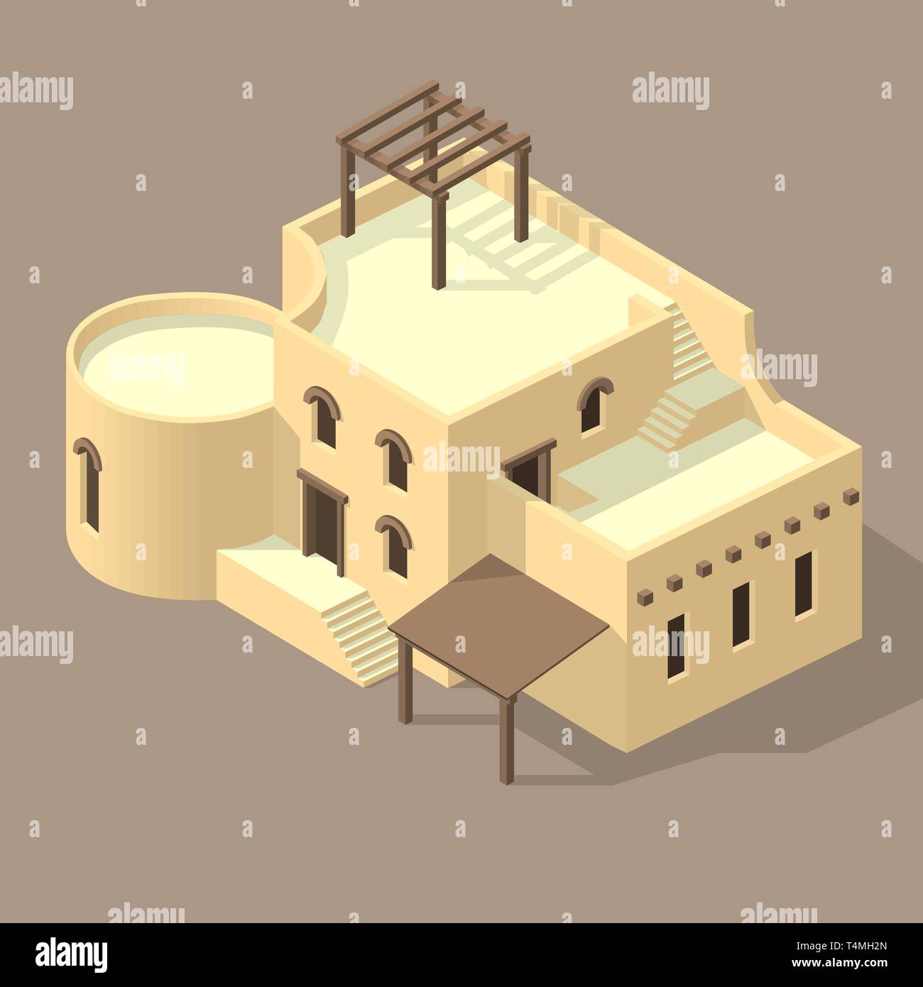 Ancient house middle east Stock Vector Images - Alamy