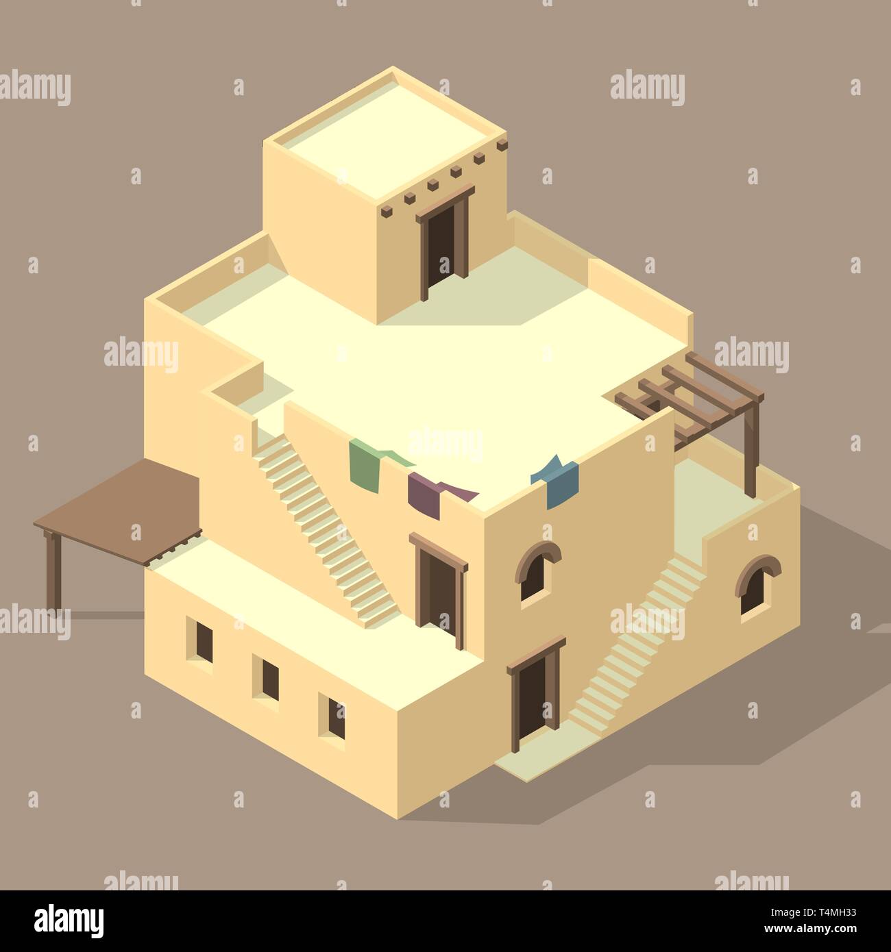 isometric Arab house Stock Vector Image & Art - Alamy