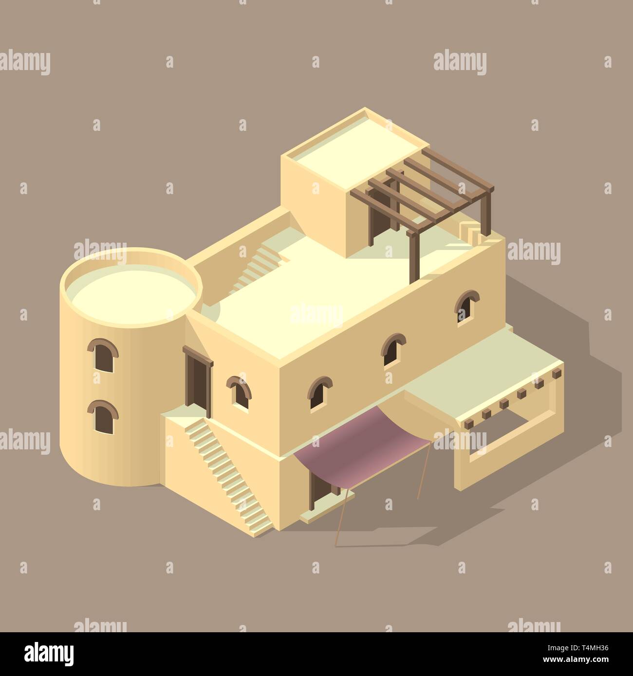 Ancient house middle east Stock Vector Images - Alamy