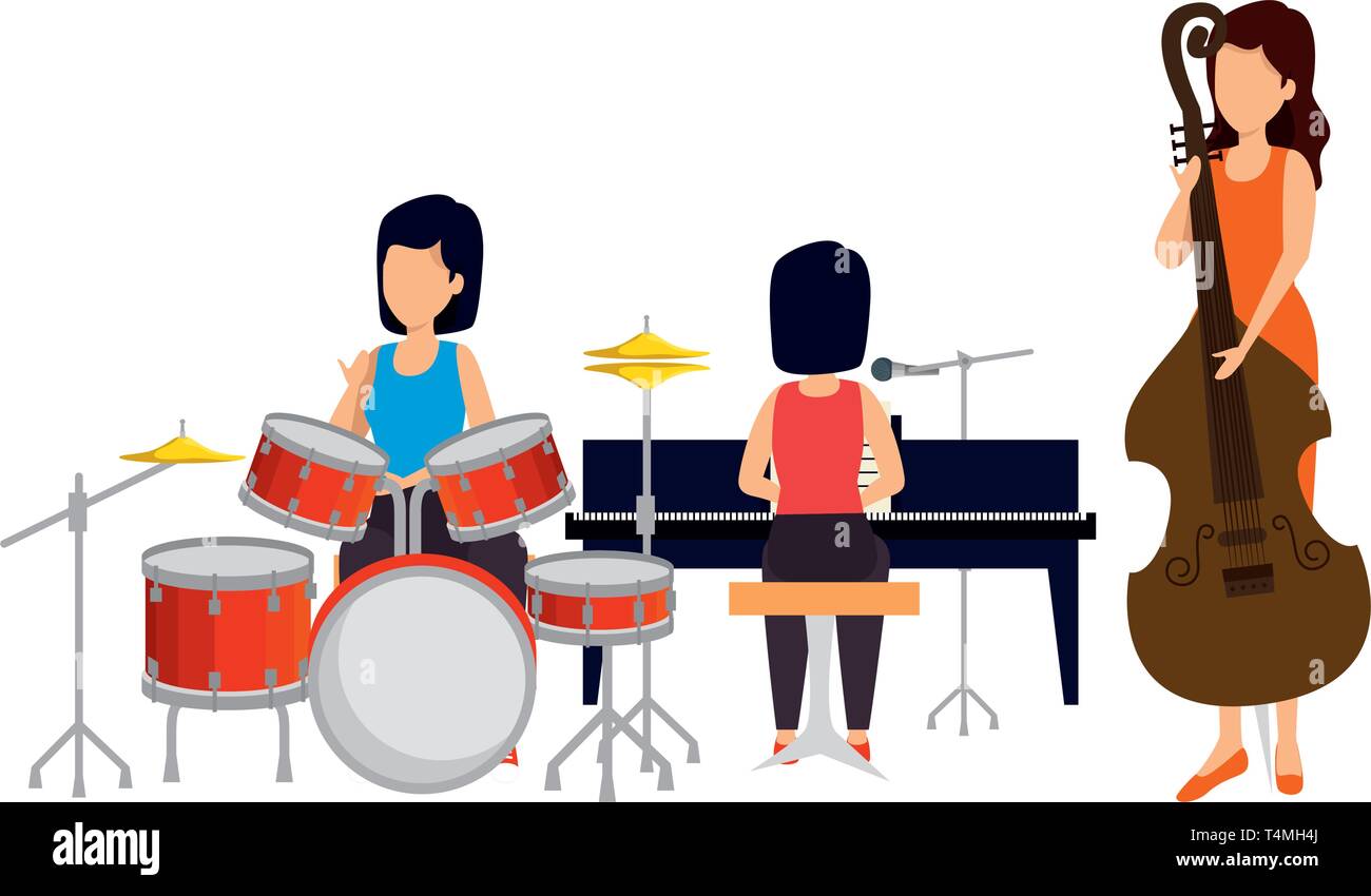 women playing musical instruments Stock Vector Image & Art - Alamy
