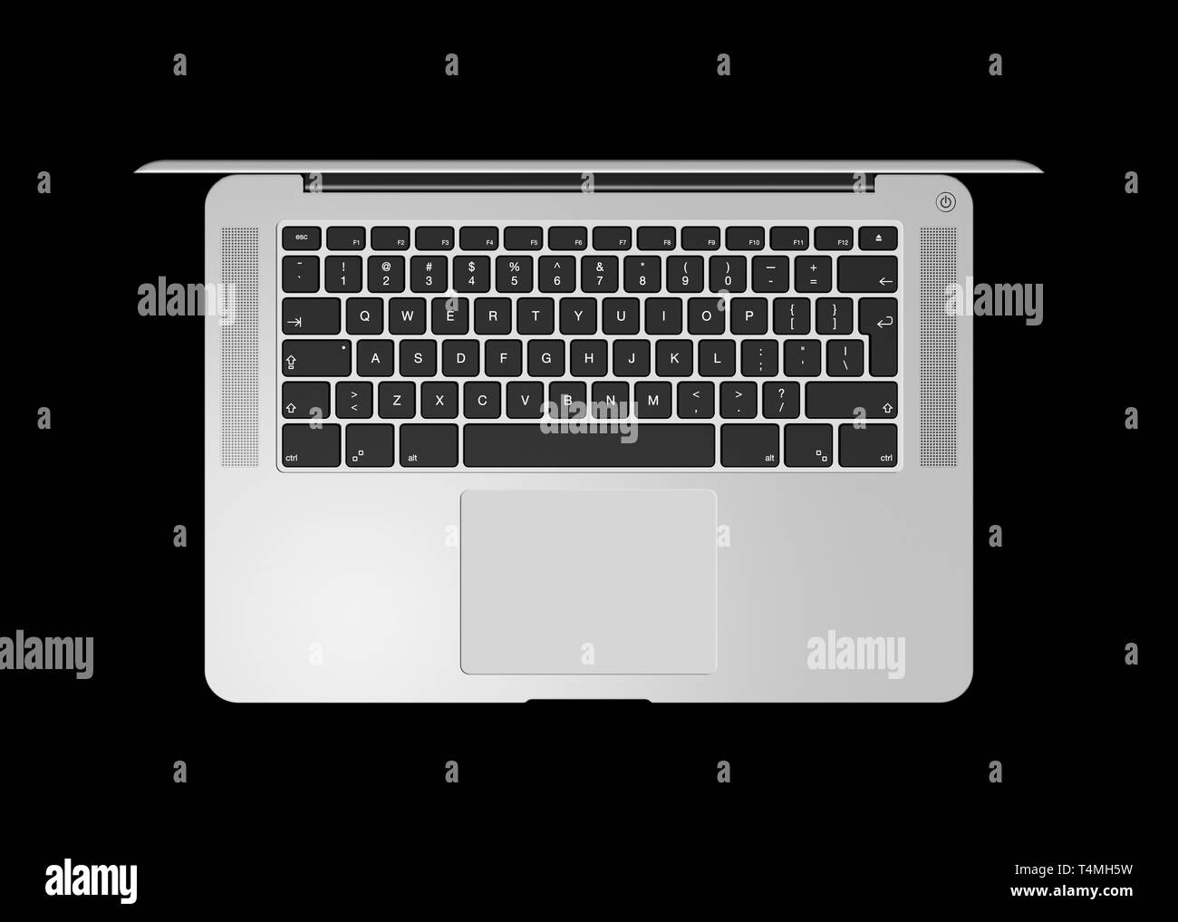 Open laptop desk Black and White Stock Photos & Images - Alamy