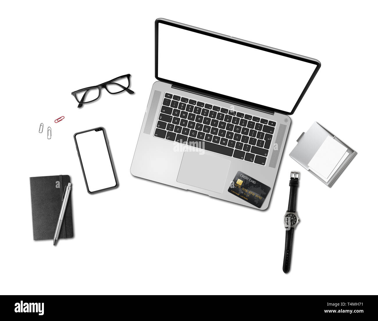 Mockup pc desktop screen Cut Out Stock Images & Pictures - Alamy