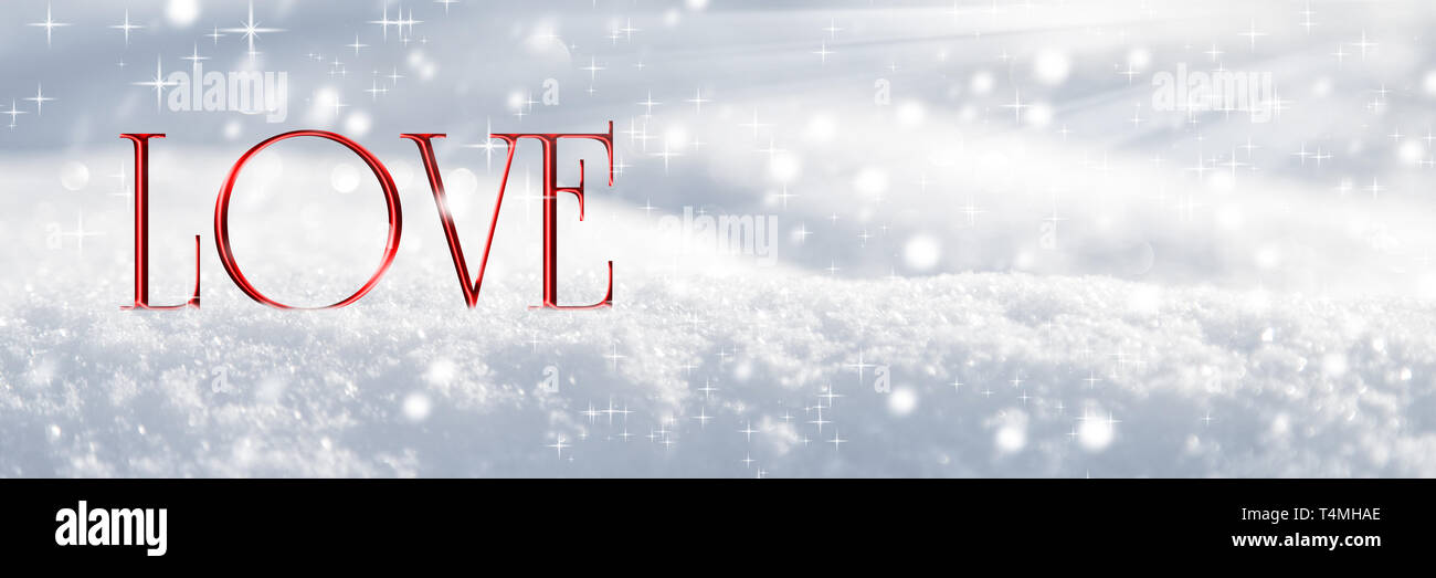 Love In The Snow - Christmas Time Stock Photo - Alamy