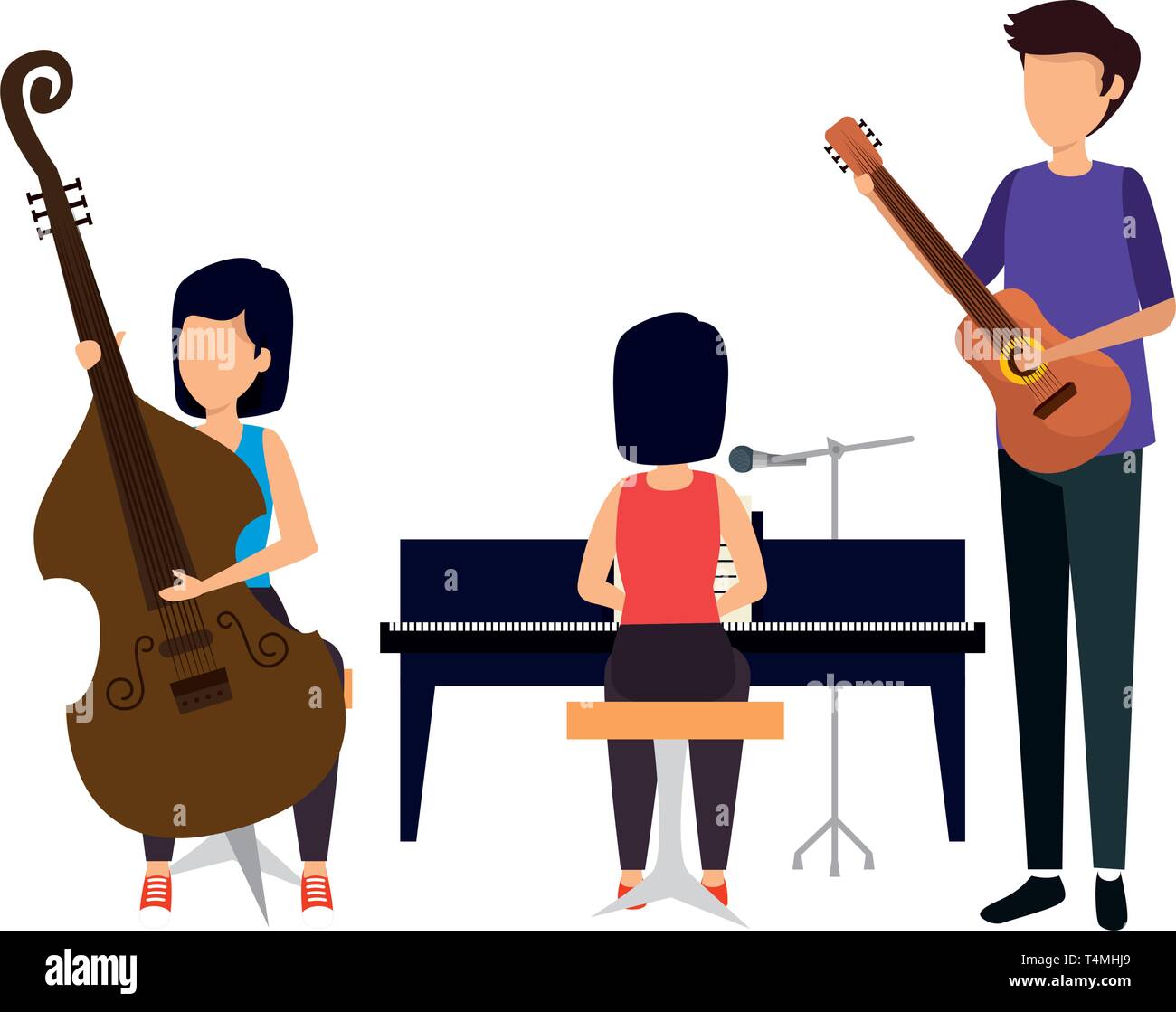 musical group playing instruments Stock Vector Image & Art - Alamy