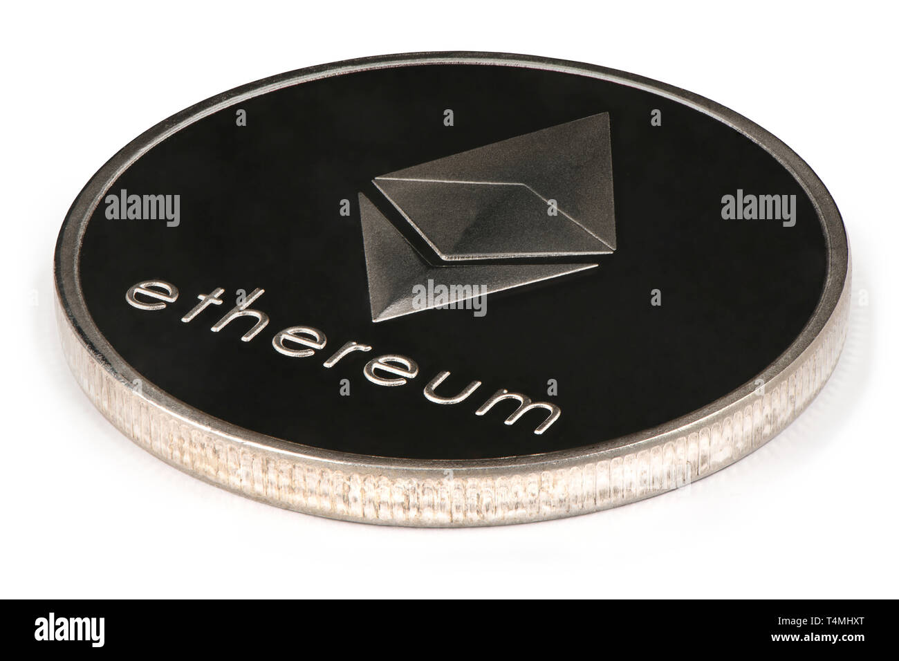 Silver ethereum isolated on white background. High resolution photo ...