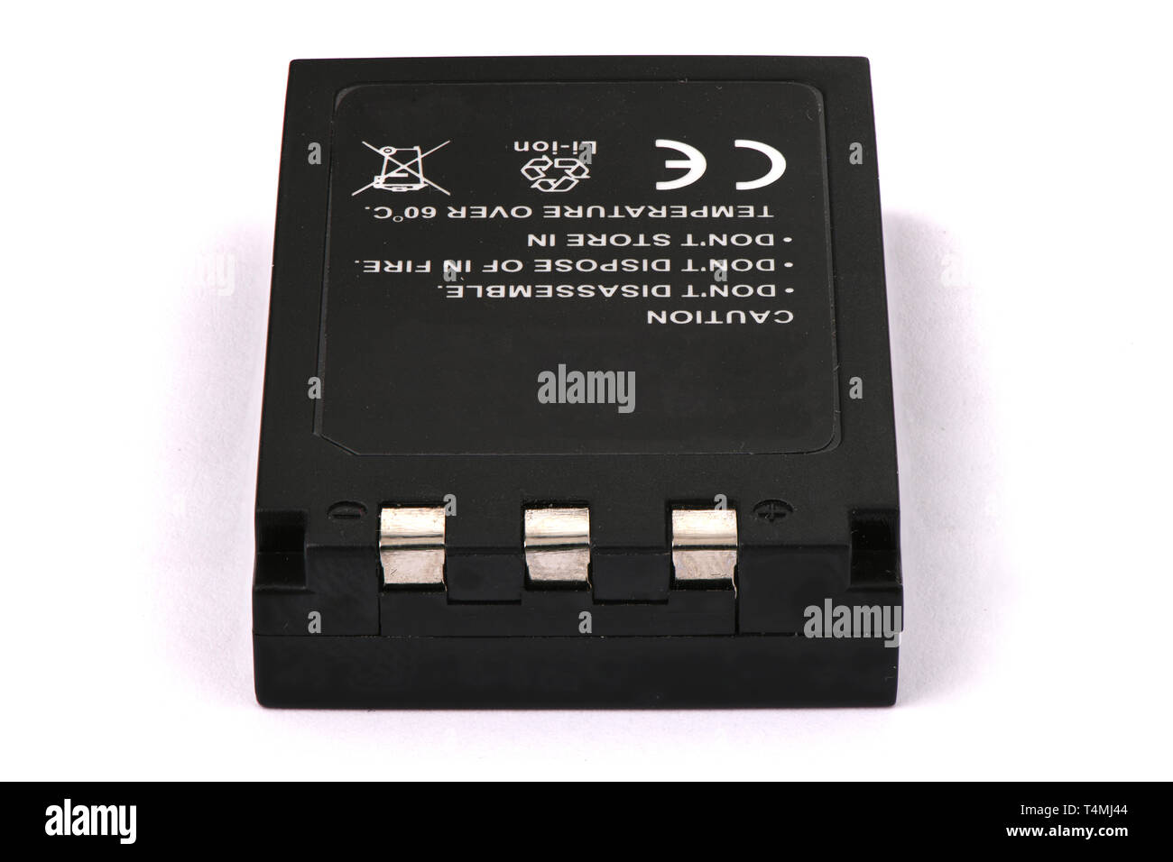 Lithium ion battery for digital camera isolated on white background ...