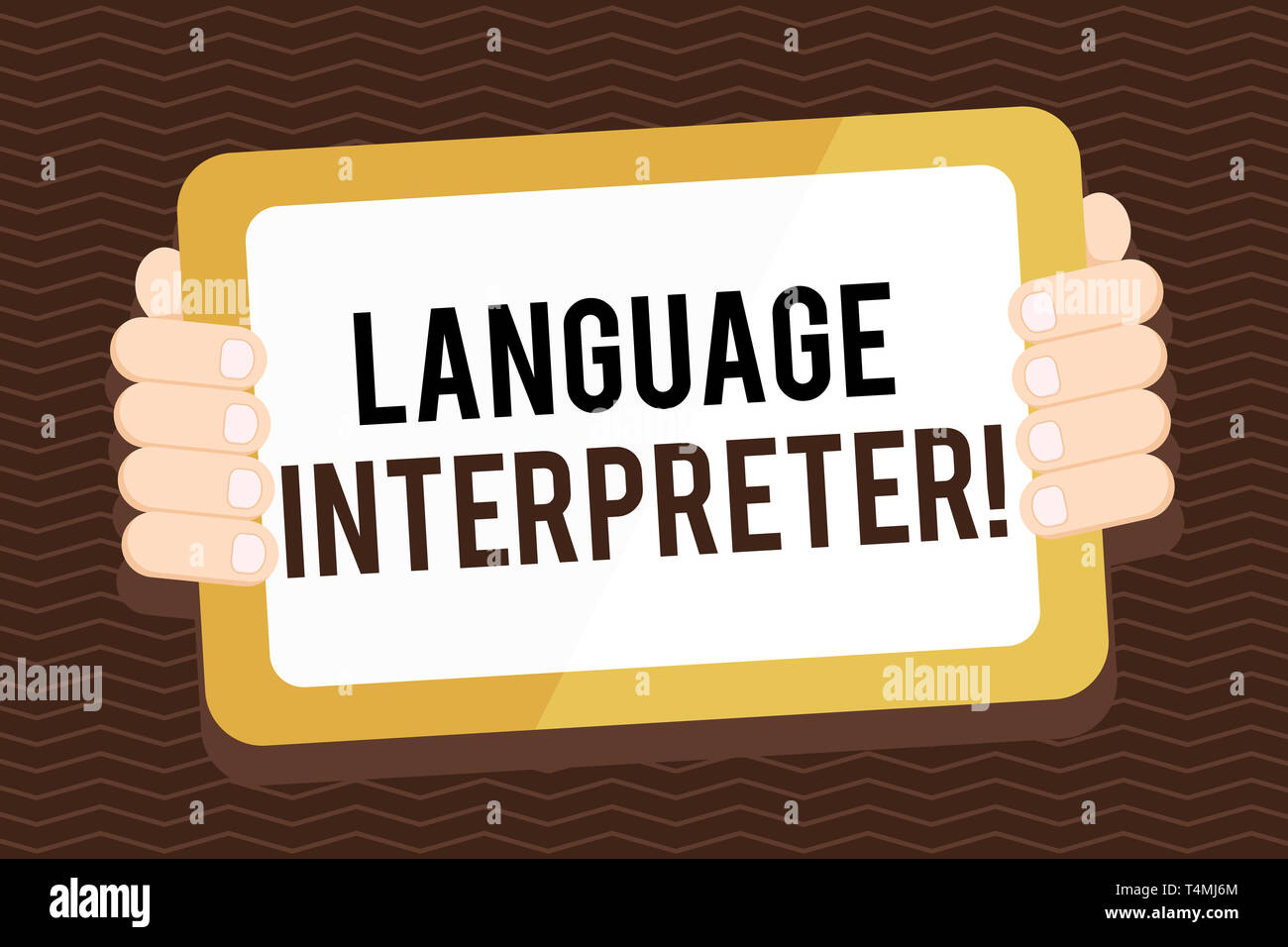 Sign language interpreter screen hi-res stock photography and images ...