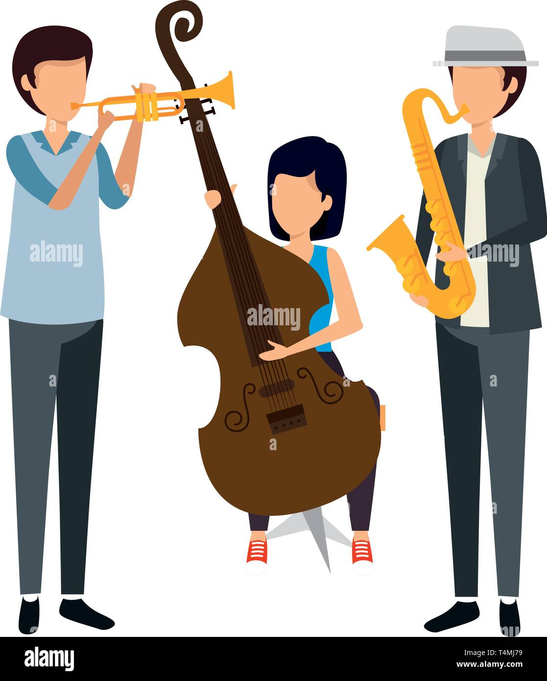 musical group playing instruments Stock Vector Image & Art - Alamy