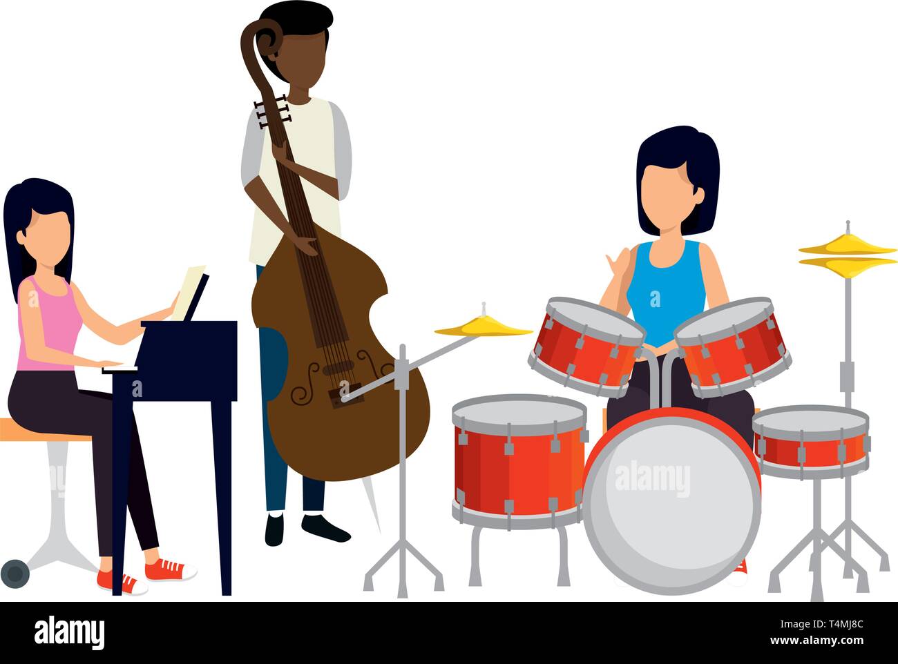 women playing musical instruments Stock Vector Image & Art - Alamy