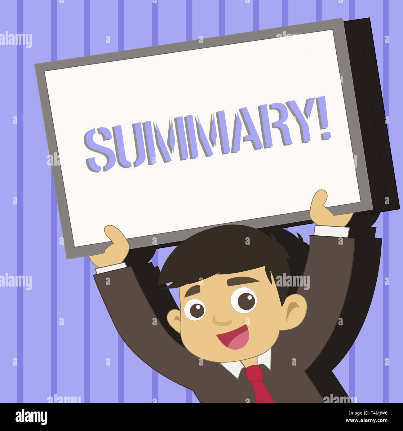 Word writing text Summary. Business photo showcasing brief statement or ...