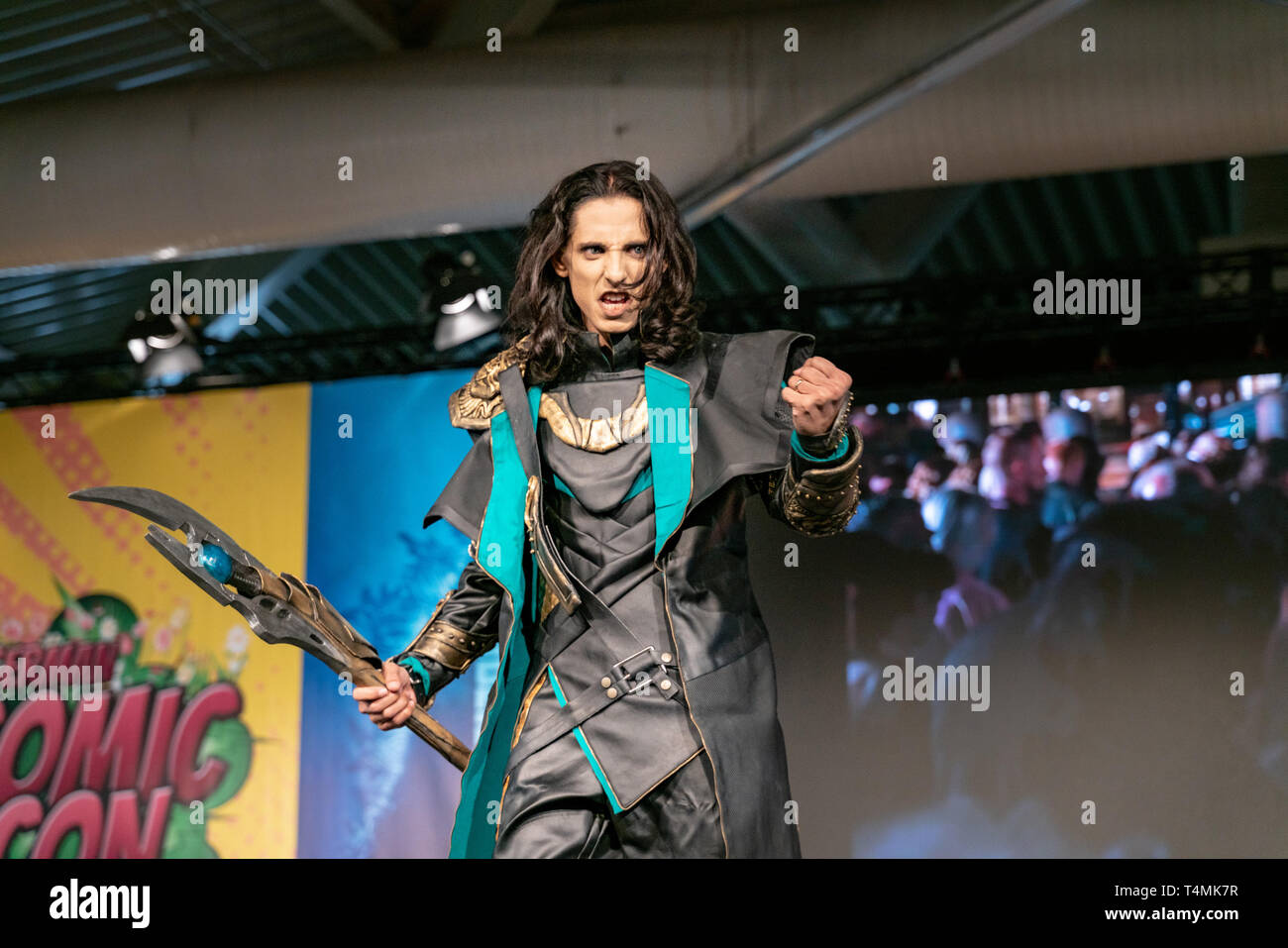DORTMUND, GERMANY - April 13th 2019: Cosplayer performing in the ...