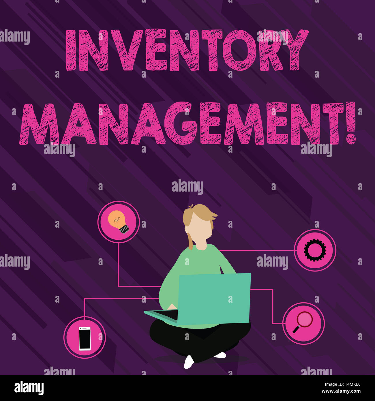 Text sign showing Inventory Management. Business photo text supervision ...