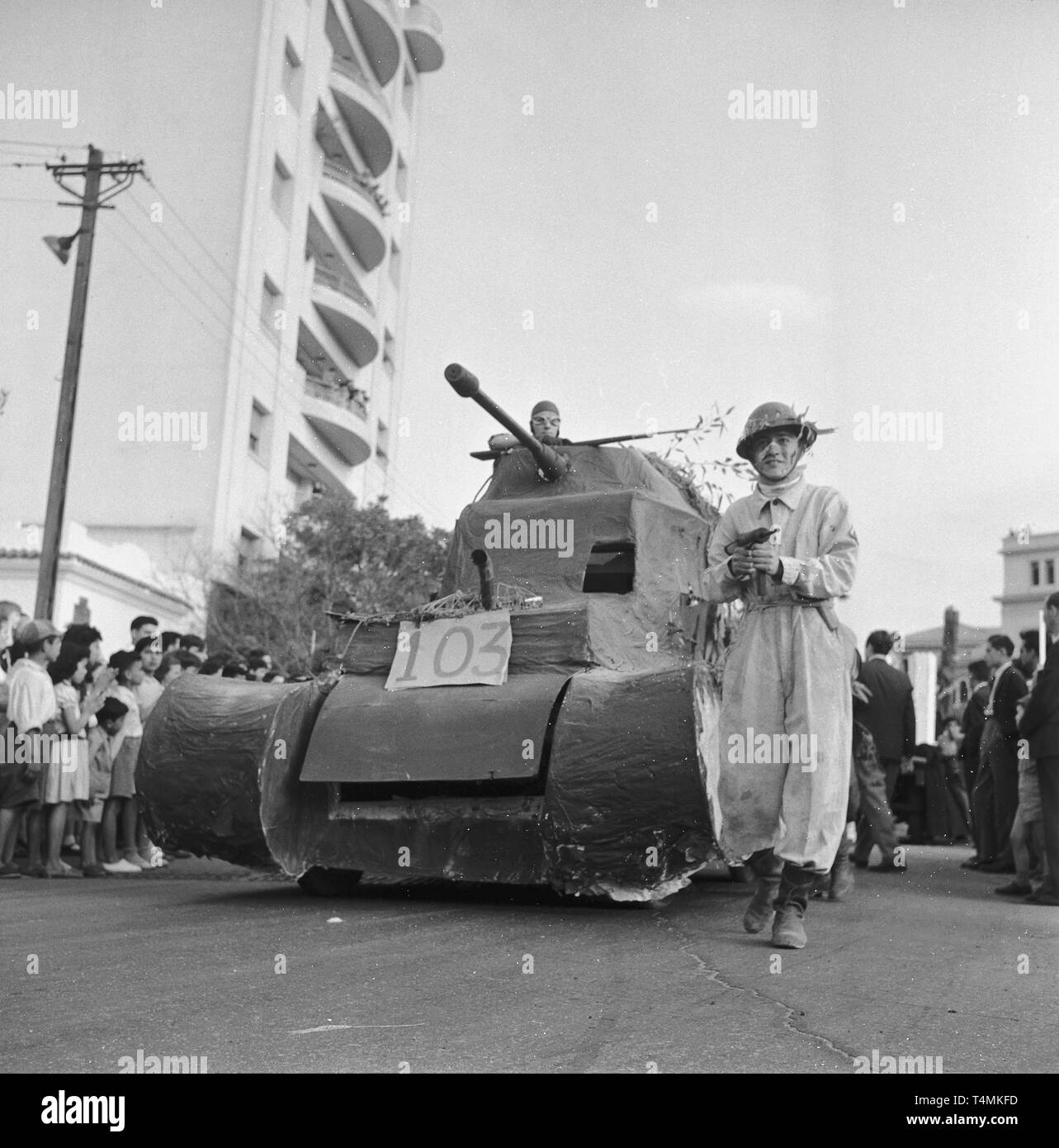 Tank and Soldier, Cordoba, Argentina, 1957. | usage worldwide Stock ...