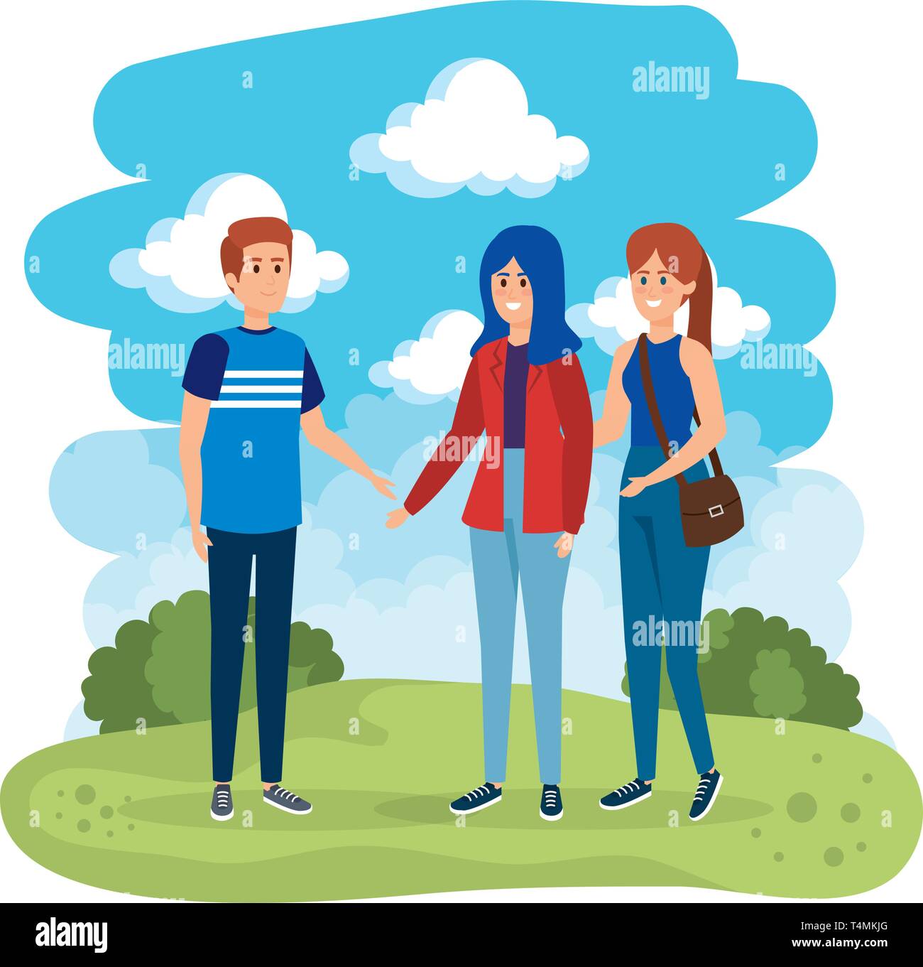 group of people in the landscape Stock Vector Image & Art - Alamy