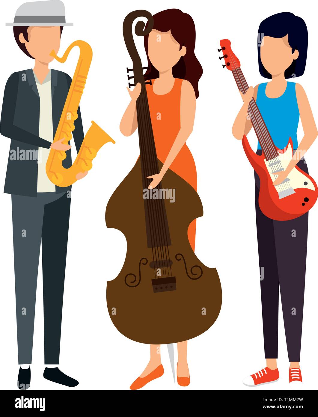 musical group playing instruments Stock Vector Image & Art - Alamy
