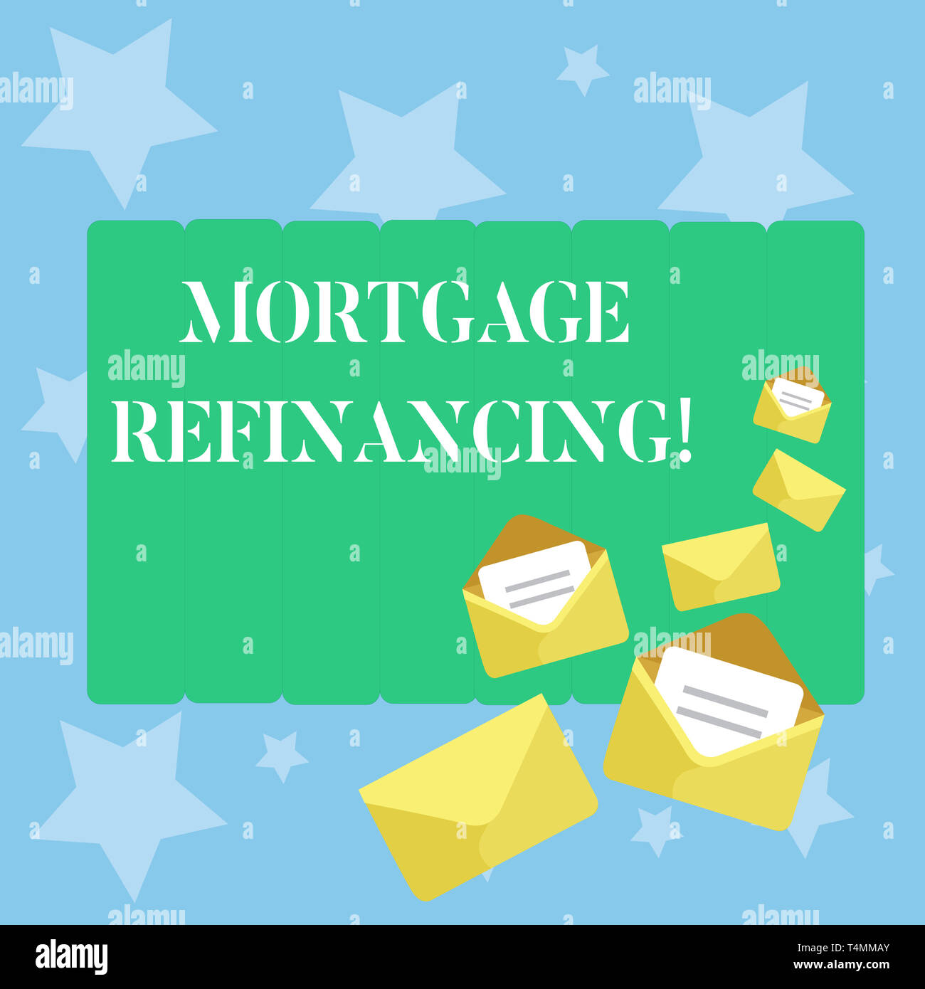 Handwriting text writing Mortgage Refinancing. Conceptual photo process ...