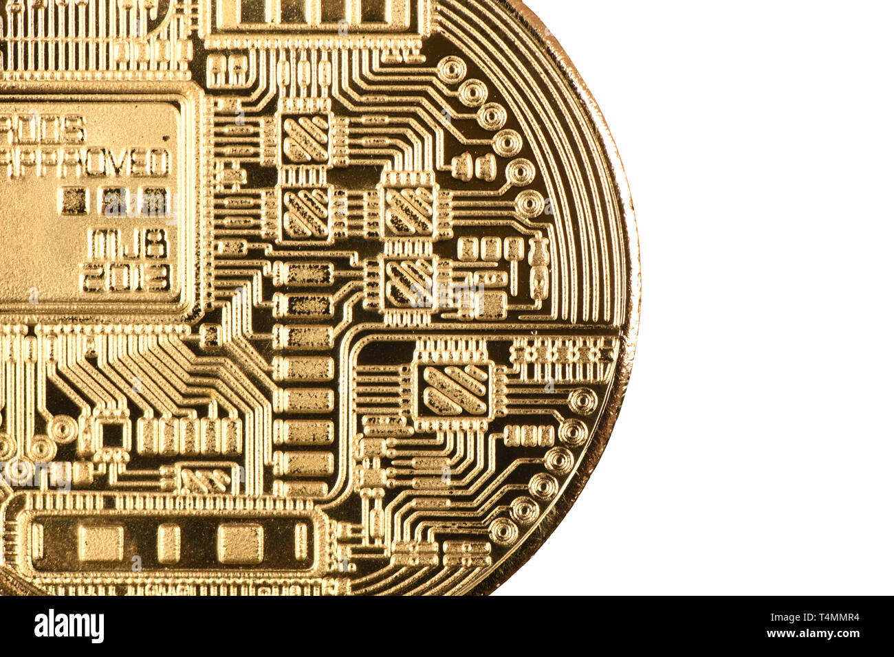 Golden monero isolated on white background. High resolution photo. Full ...