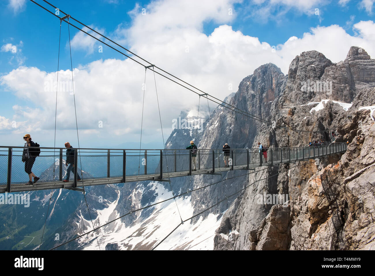 Dachstein, Austria - June 26, 2016: Peak of Dachstein and view alpine ...