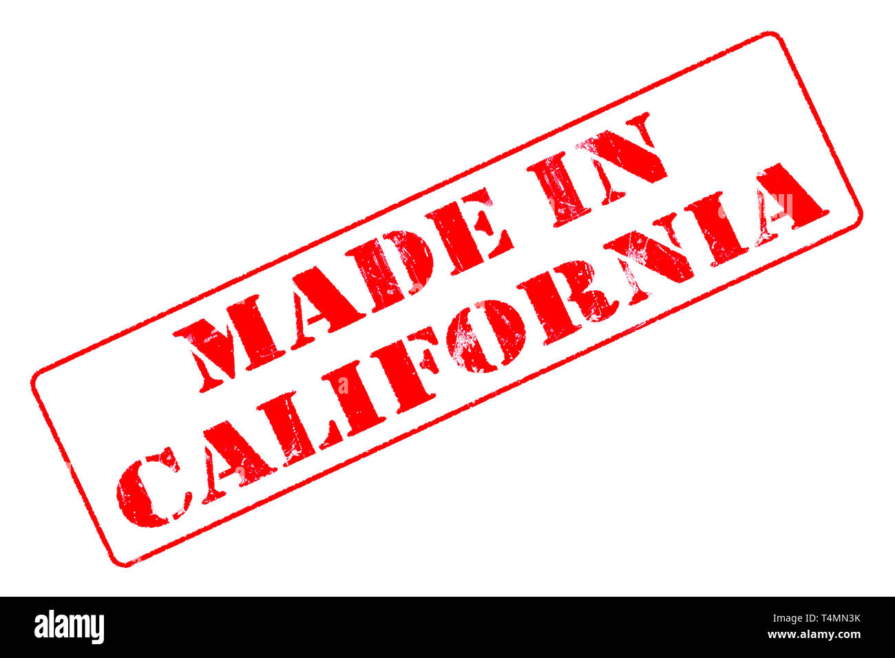 Rubber stamp concept showing a red stamp reading Made in California ...