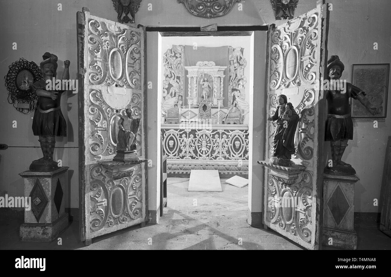 View of the altar group from the reduction and the workshops, Santa Fe ...