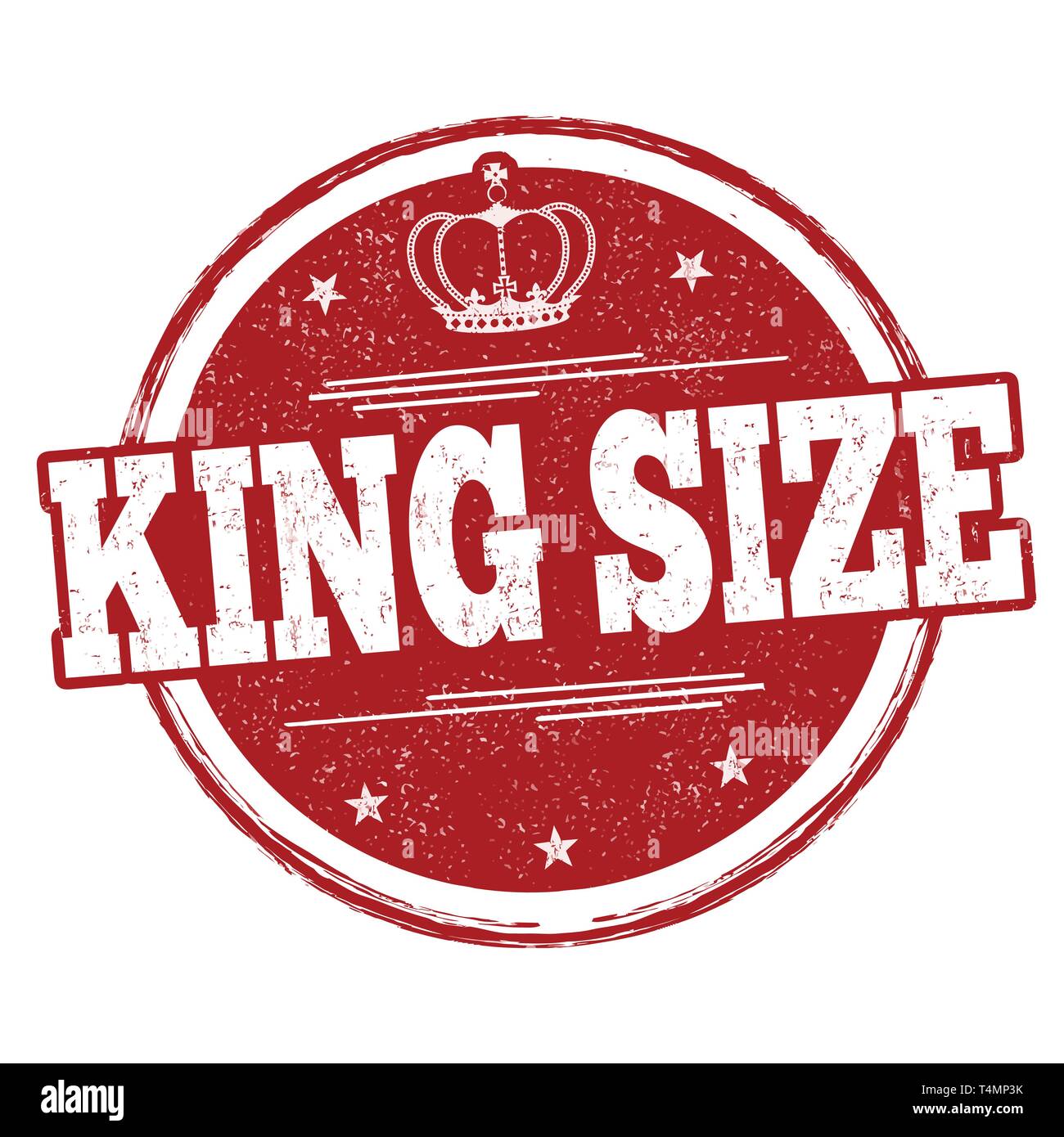 King size sign or stamp on white background, vector illustration Stock ...