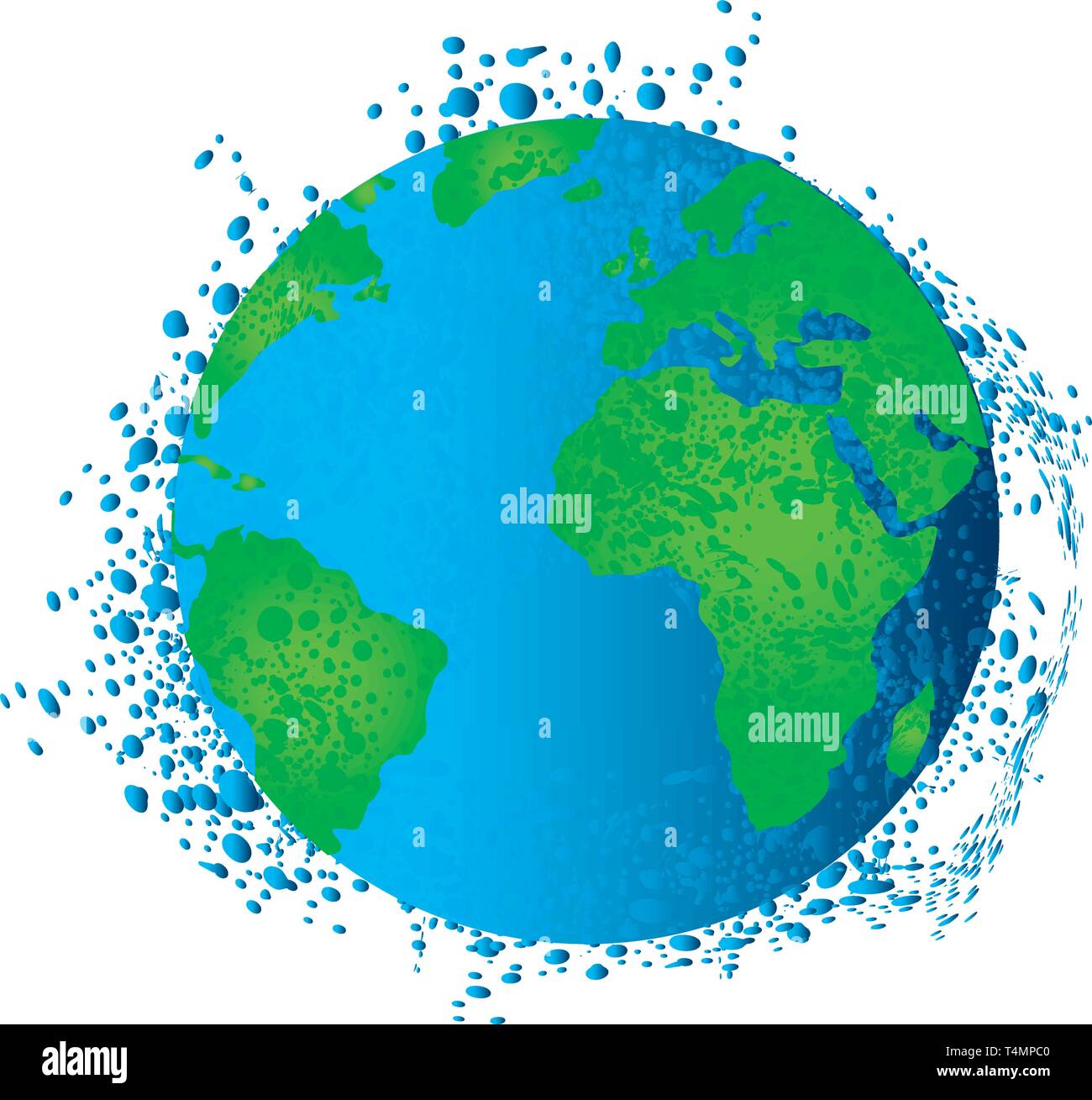 world planet earth with water drops Stock Vector Image & Art - Alamy